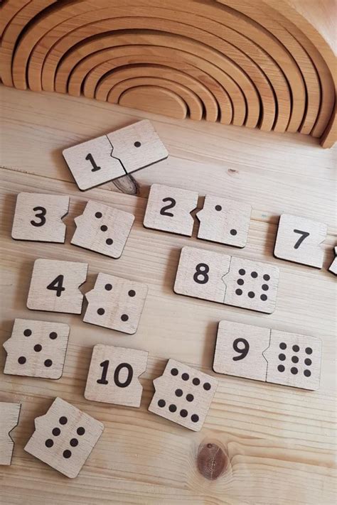 Wooden Numbers Puzzle Numbers Puzzle Handmade Wood Numeral And