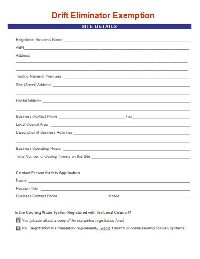 Free 36 Exemption Form Samples In Pdf Ms Word