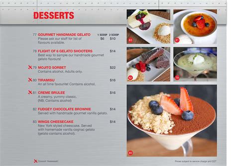 Food Menu Wings Bar