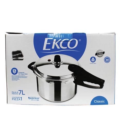 Olla De Presión Express 7 L Aluminio Classic Ekco 60916