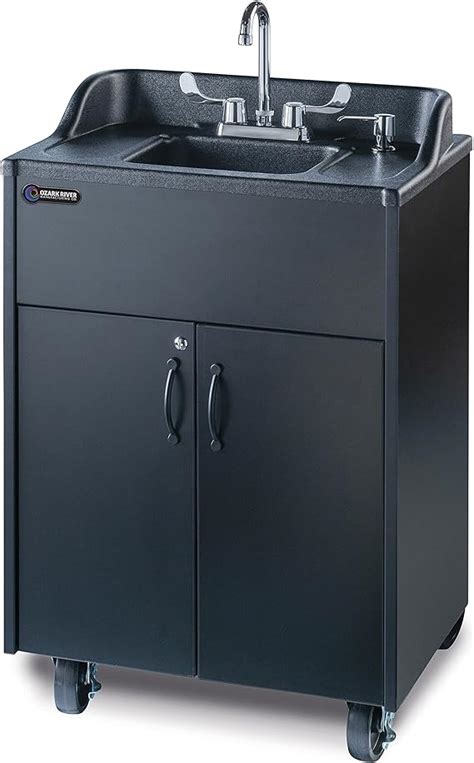 Ozark River Portable Sinks Premier Black Laminate Cabinet