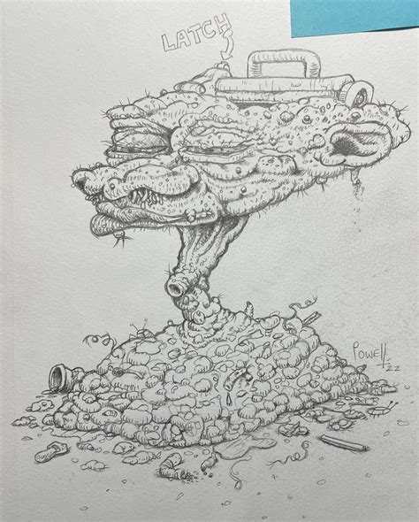 Latch Pencil Drawing Of Decrepid Dude Another Pile Sketch Rdrawing
