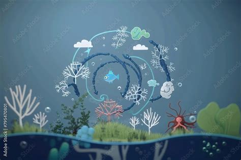 Foto De Animated Diagram Of The Oxygen Cycle Encompassing Respiration
