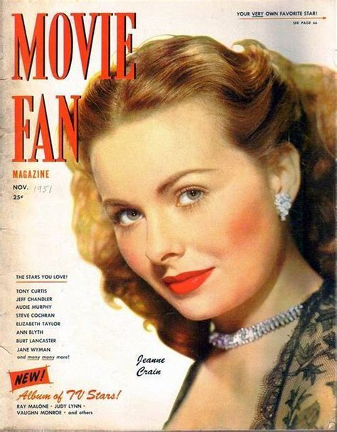 Jeanne Crain Movie Fan Magazine Cover United States November 1957