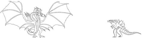 Godzilla Versus King Ghidorah Coloring Pages