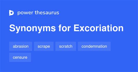 Excoriation Synonyms 233 Similar Words And Phrases