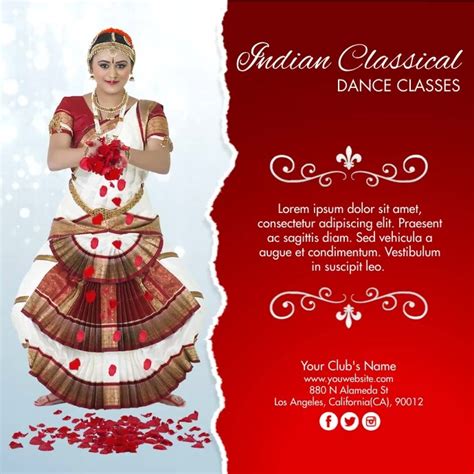 Indian Classical Dance Classes Template Postermywall