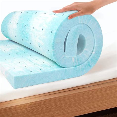 Bestier 2in Memory Foam Mattress Topper Cooling Gel Foam Mattress