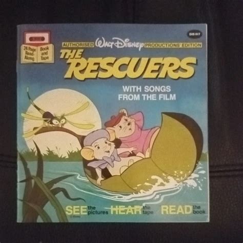 Vintage Walt Disney The Rescuers Read Along Book Only No Tape 1977 £10