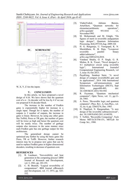 Design Of 4 16 Decoder Using Reversible Logic Gates Pdf