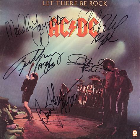 Autographed Acdc Vinyl Record Signed Music