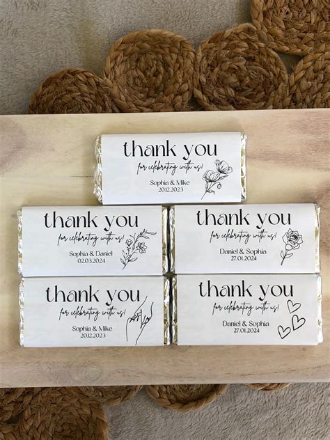Chocolate Wrapper Wedding Favours Party Favours Personalised Chocolate