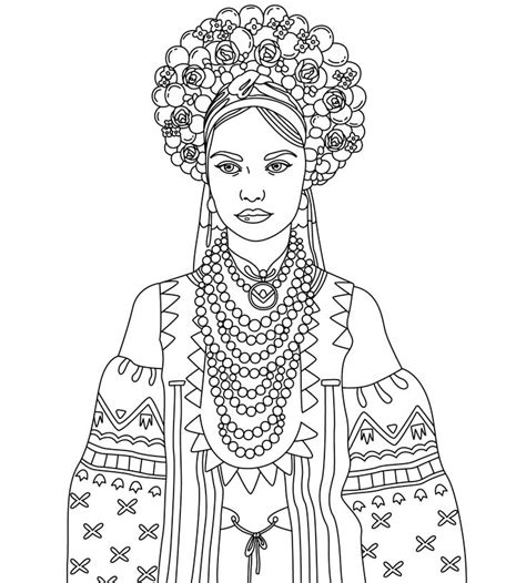Free Ethnic Coloring Pages