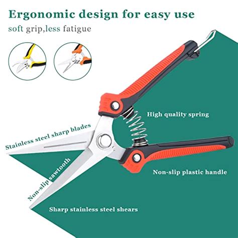 Geediar Garden Secateurs 3 Pack Pruning Scissors Garden Secateurs Kit