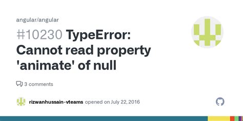 Typeerror Cannot Read Property Animate Of Null · Issue 10230 · Angularangular · Github