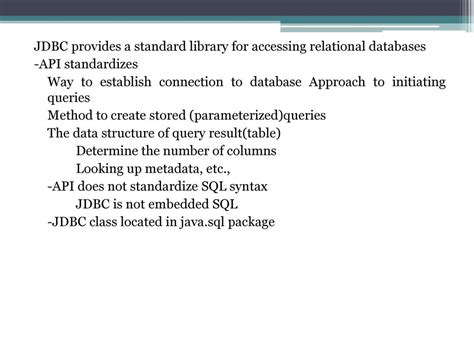 Jdbc Database Management Database Connectivity Ppt Download