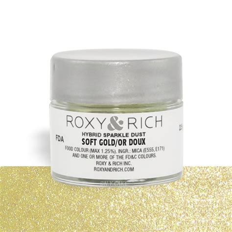 Soft Gold Edible Hybrid Sparkle Dust By Roxy Rich 25 Gram —