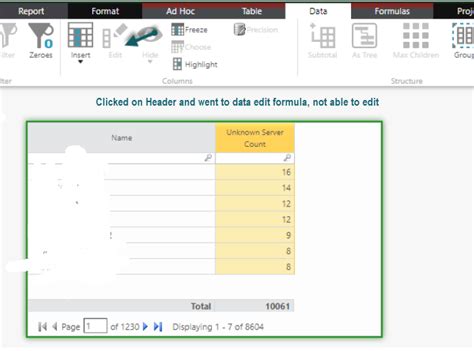 How Can I See The Formula Of A Custom Perspectives Once I Published