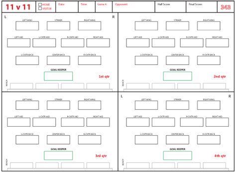 Free Soccer Lineup Template PRINTABLE TEMPLATES