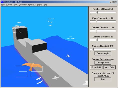 D Boids Simulation Screenshots