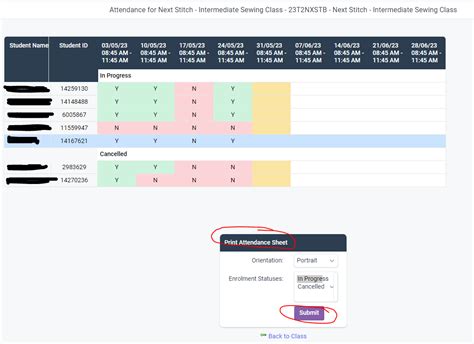 Add Class Descriptor To Print Attendance Sheet Axcelerate Support
