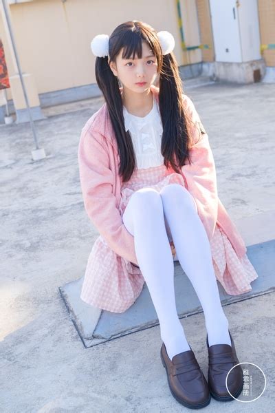 稚乖 夜夜 天台粉裙 微图坊