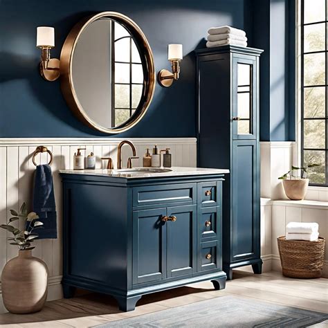 Dark Blue Vanity Bathroom Ideas