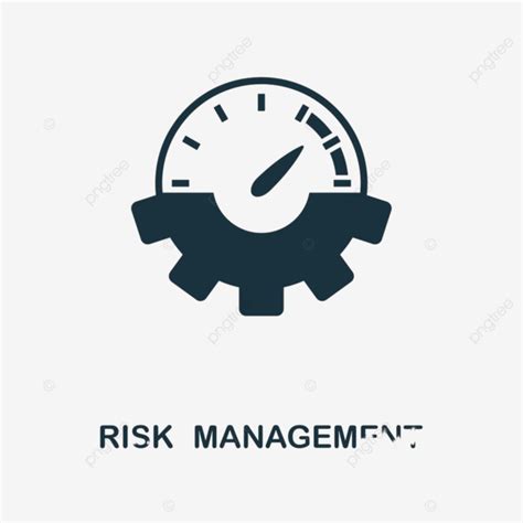Concepto De Vector De Icono De Gestión De Riesgos Png Monocromo