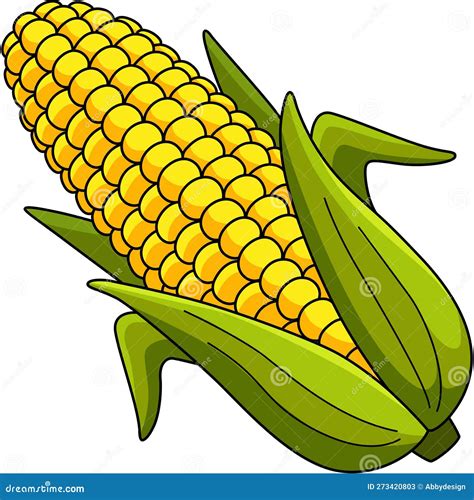 Corn Fruit Cartoon Colored Clipart Illustration Stock Vector Illustration Of Colorful Design