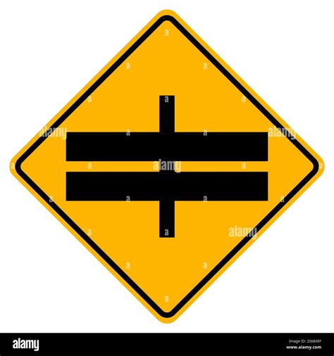 Highway Intersection Ahead Traffic Road Symbol Sign Isolate On White Background Vector