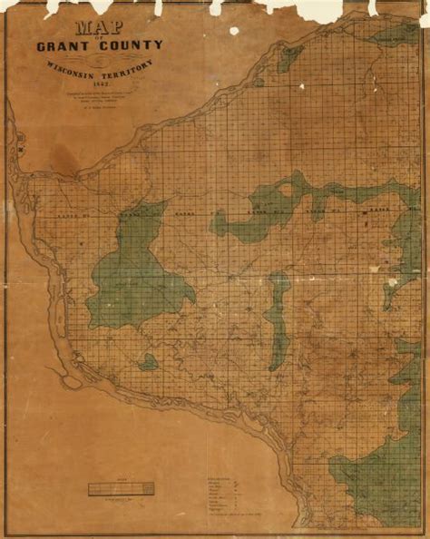 Map Of Grant County Wisconsin Territory Map Or Atlas Wisconsin
