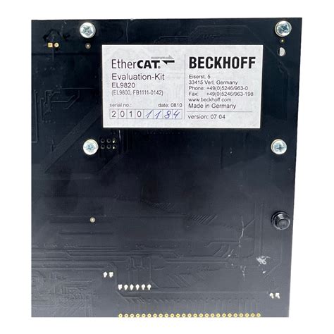 Beckhoff Ethercat El98004a Evaluation Kit