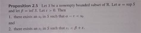 solved proposition 2 5 let s be a nonempty bounded subset of