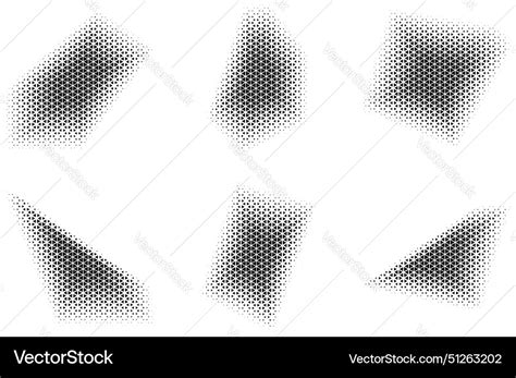 Halftone Triangle Pattern Reprographic Technique Vector Image