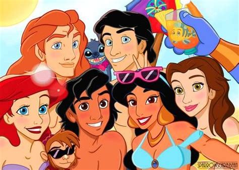 Disney Beach Day By Sparrowscaribbean By Polskienagrania1990 On Deviantart