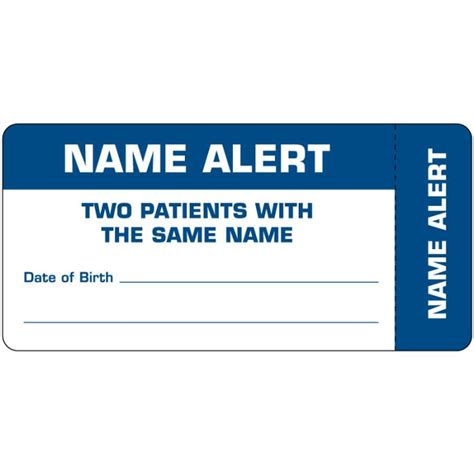 Two Patients With Same Name Name Alert Label 3 7 8 X 1 7 8 United Ad Label