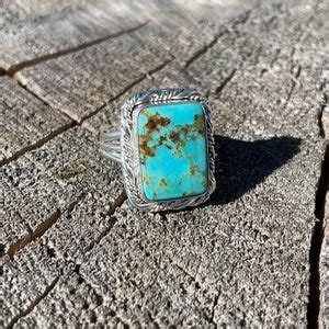 Beth Dutton Turquoise Fancy Twisted Silver Ring Yellowstone Spirit S
