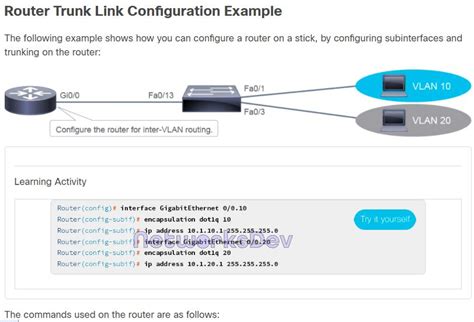 Networks Dev Router On A Stick Configuration Example🤩