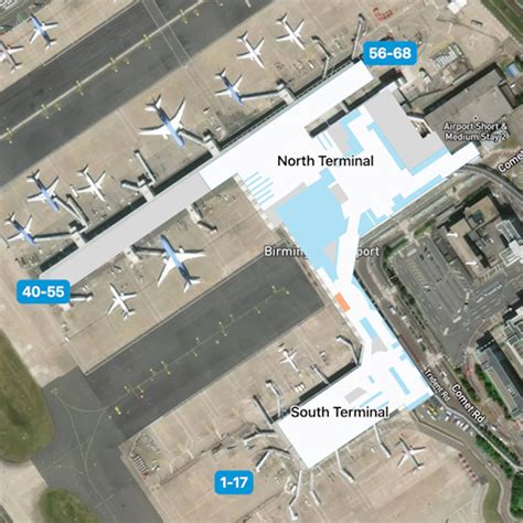Birmingham Uk Airport Map Guide To Bhxs Terminals