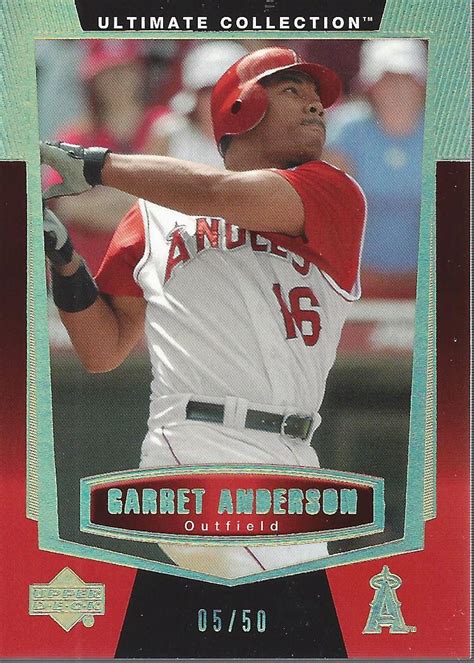 2003 Ultimate Collection Gold 19 Garret Anderson 50 Nm Mt