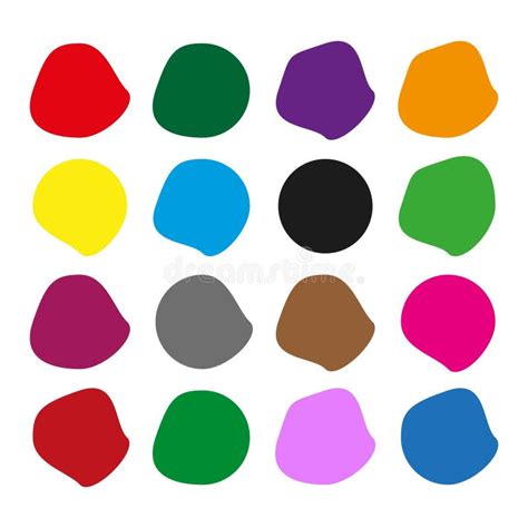 Colorful Blob Shapes Abstract Vector Spots Multicolored Palette