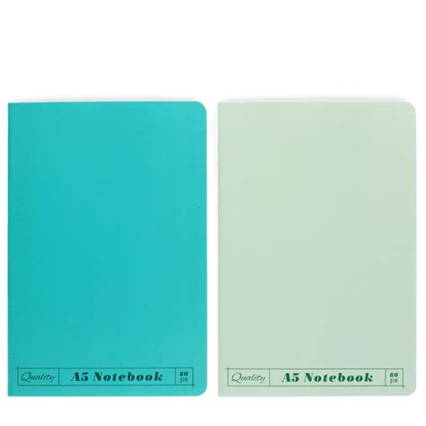 ﻿a5 Notebooks Set Of 2 Green And Aqua ﻿rex London