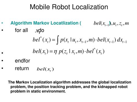 Ppt Mobile Robot Localization Ch 7 Powerpoint Presentation Free