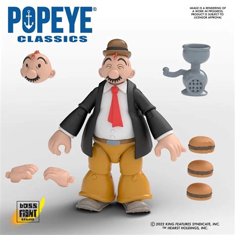Popeye Classics Wave 2 J Wellington Wimpy Action Figure By Boss Fight