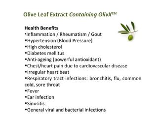 Olive Leaf Extract Ppt