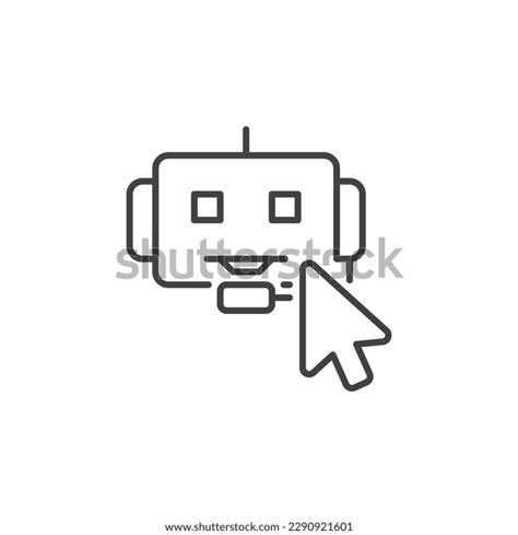 Mouse Cursor On Chatbot Sign Vector Stock Vector Royalty Free