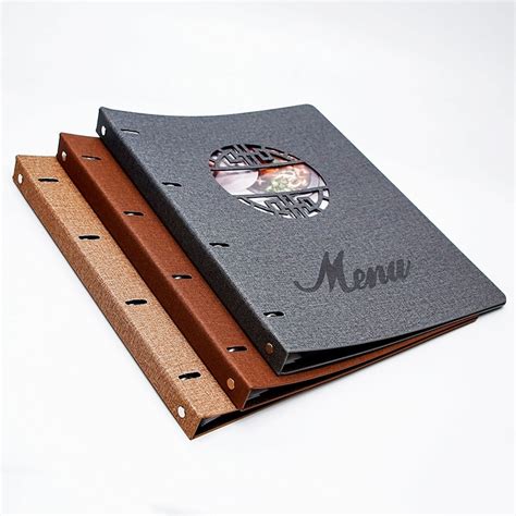 Fantasy A4 Pu Leather Menu Folder Price List Book For Restaurant And