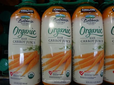 Kirkland Signature Bolthouse Farms Organic Carrot Juice