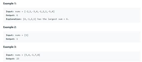 Github Shrishailk Maximum Subarray Leetcode Finding The Max Summation Of Contiguous Subarray