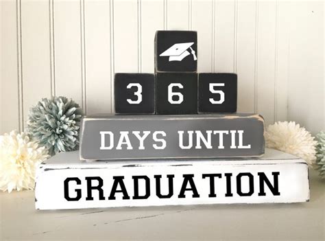 365 Days Until Graduation Countdown Blocks For Graduation Graduation